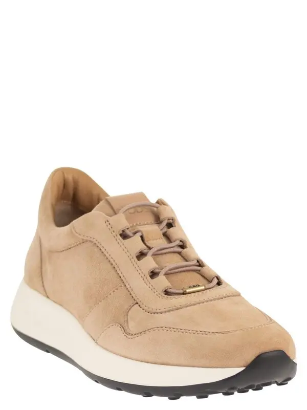 TOD'S Goatskin Suede Sneakers - Pink