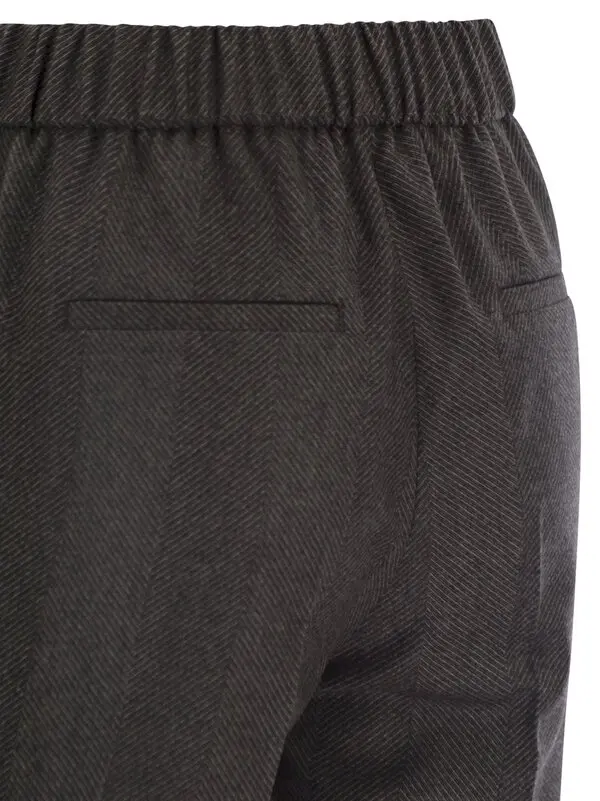 Peserico Stretch Virgin Wool Trousers - Multicolor