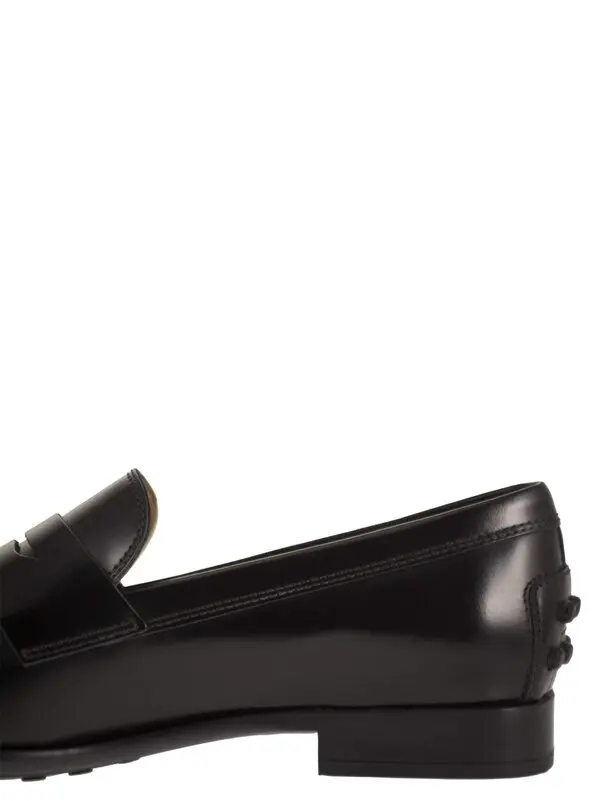 TOD'S Calfskin Leather Loafers With Logo Detail