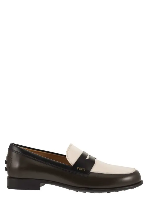 TOD'S Two-tone Calfskin Leather Loafers - Multicolor