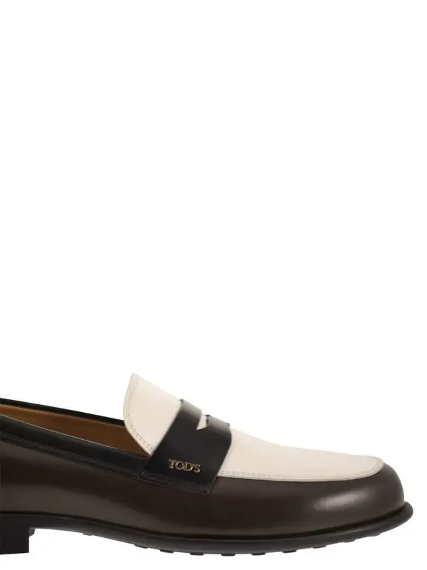 TOD'S Two-tone Calfskin Leather Loafers - Multicolor