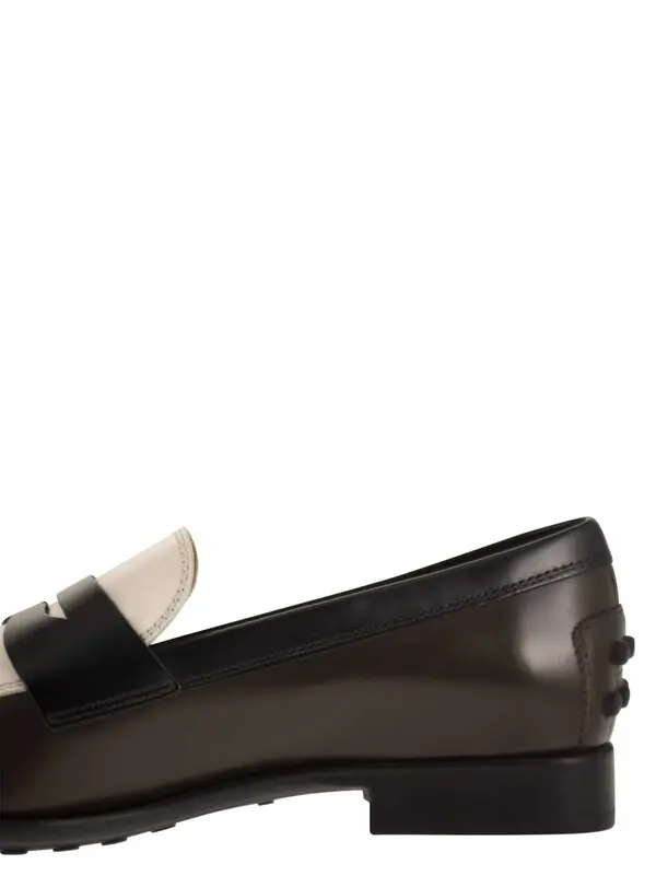TOD'S Two-tone Calfskin Leather Loafers - Multicolor