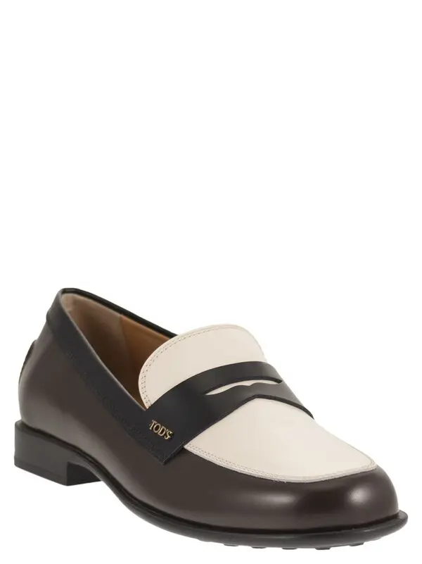 TOD'S Two-tone Calfskin Leather Loafers - Multicolor