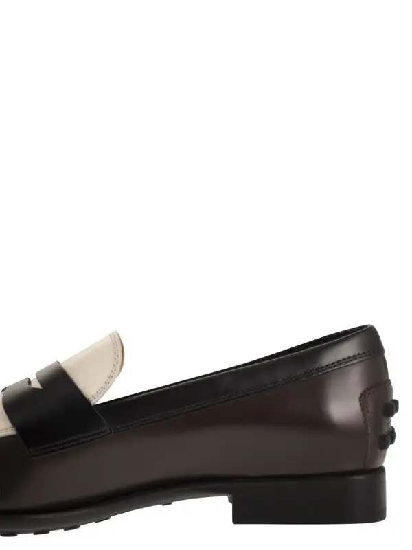 TOD'S Two-tone Calfskin Leather Loafers - Multicolor