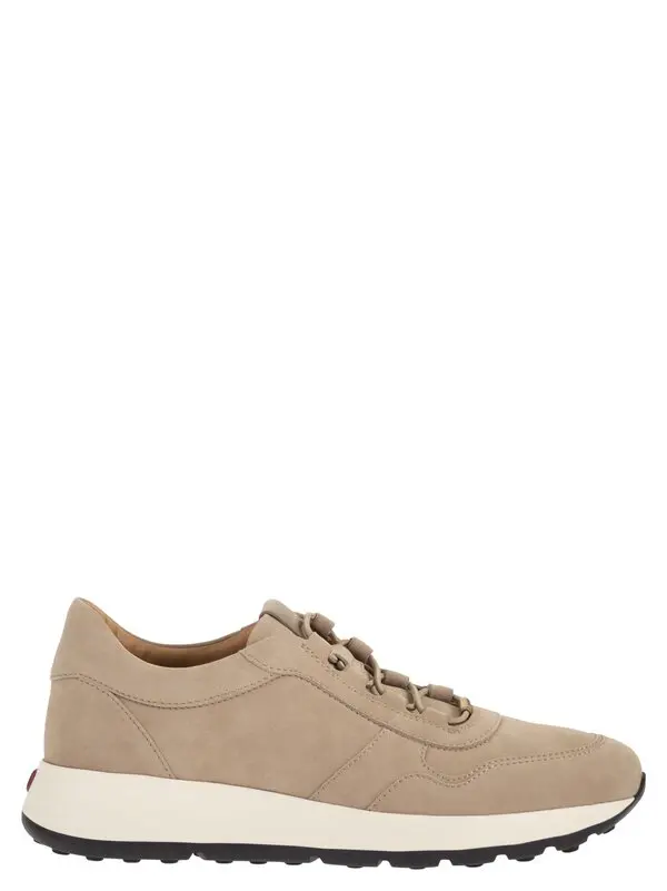 TOD'S Goatskin Suede Sneakers - Cream