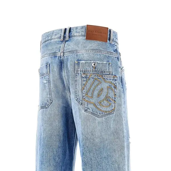 Dolce & Gabbana Distressed Denim Over Pants