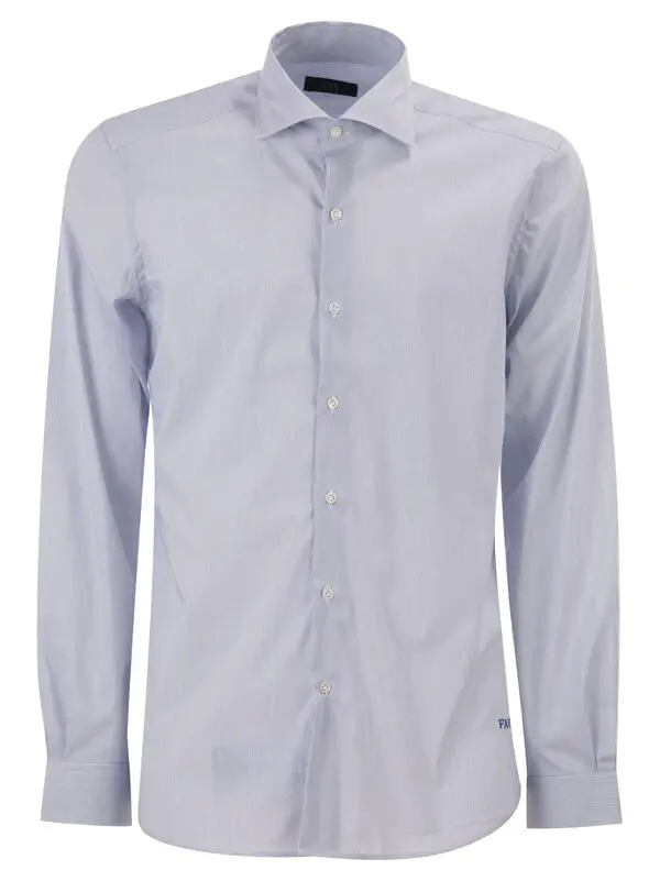 FAY Regular Fit Shirt In Striped Stretch Jersey - Multicolor