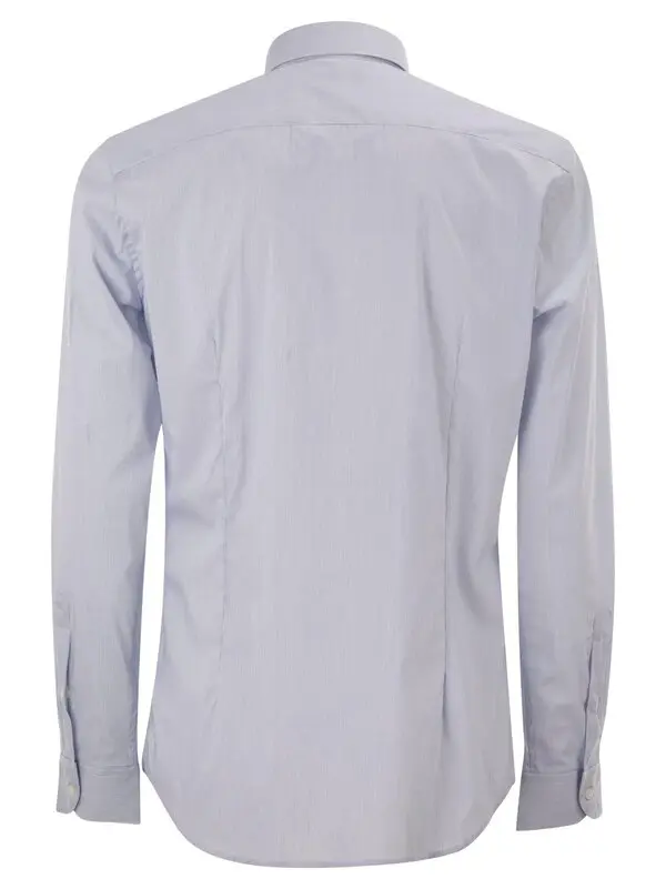 FAY Regular Fit Shirt In Striped Stretch Jersey - Multicolor