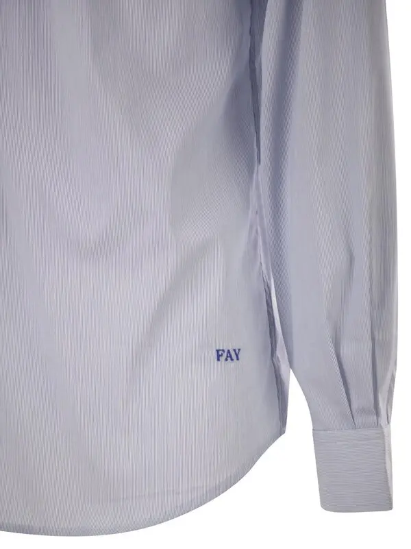 FAY Regular Fit Shirt In Striped Stretch Jersey - Multicolor