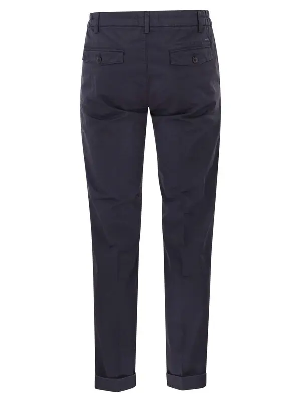 FAY Slim Fit Trousers In Stretch Gabardine - Multicolor