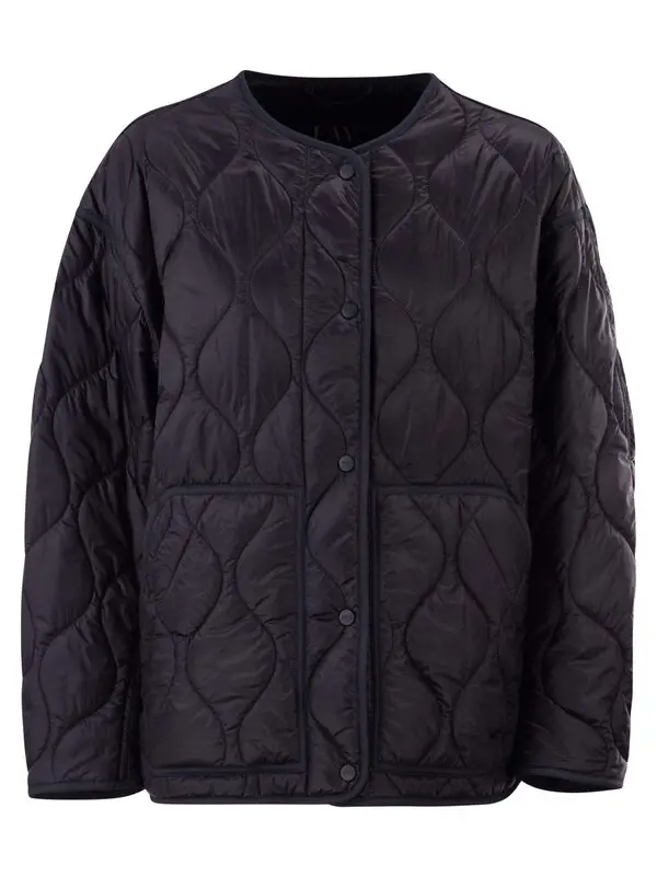 FAY Technical Fabric Jacket With Onion Quilting - Blue