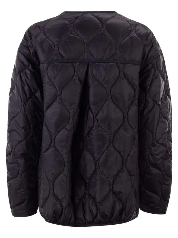 FAY Technical Fabric Jacket With Onion Quilting - Blue