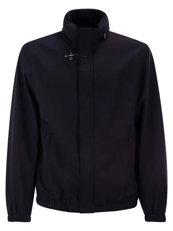 FAY Short Travel Bomber Jacket In Stretch Nylon