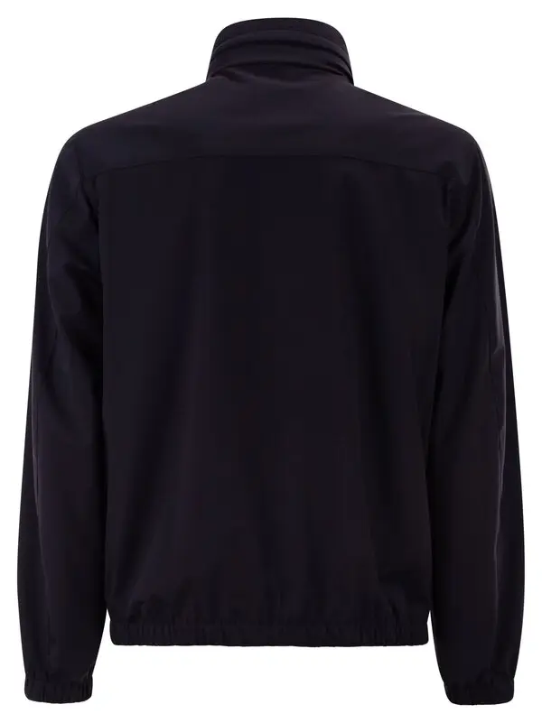 FAY Short Travel Bomber Jacket In Stretch Nylon
