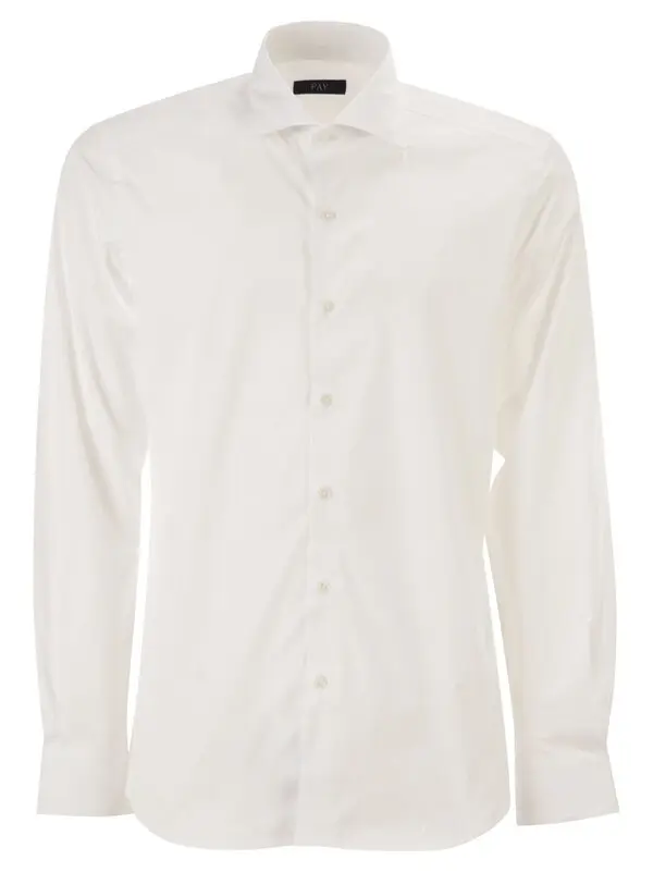 FAY Regular Fit Shirt In Stretch Poplin