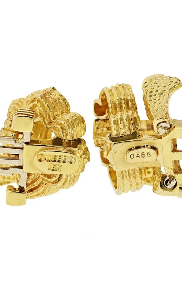 THE BACK VAULT David Webb 18k Yellow Rock Crystal Open Link Bracelet