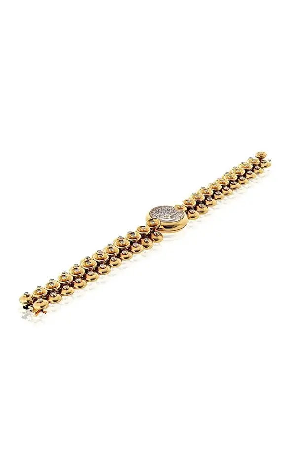THE BACK VAULT Van Cleef & Arpels 18k Yellow Bouton D'or Medium Model Diamond Dial Watch