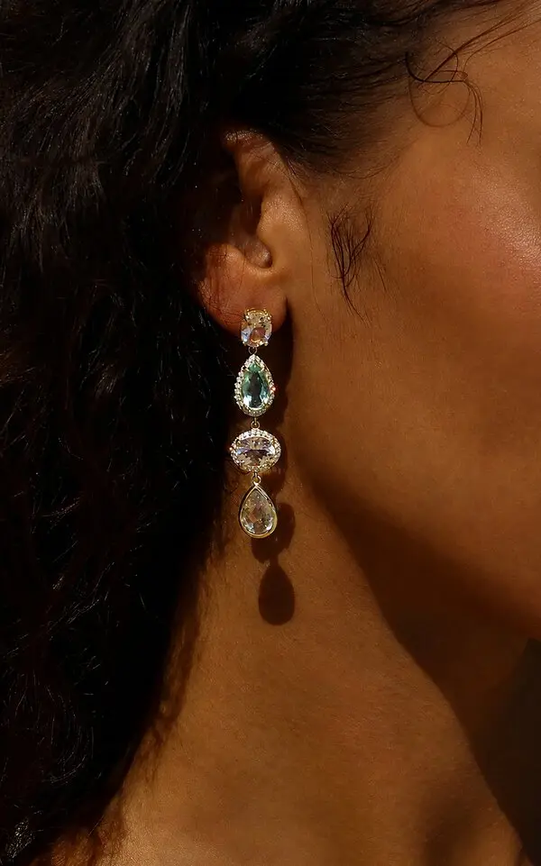 Sheryl Lowe 14k Yellow Gold Sunset Multi Stone Drop Earrings