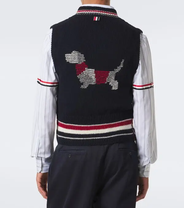 Thom Browne Wool And Mohair Sweater Vest