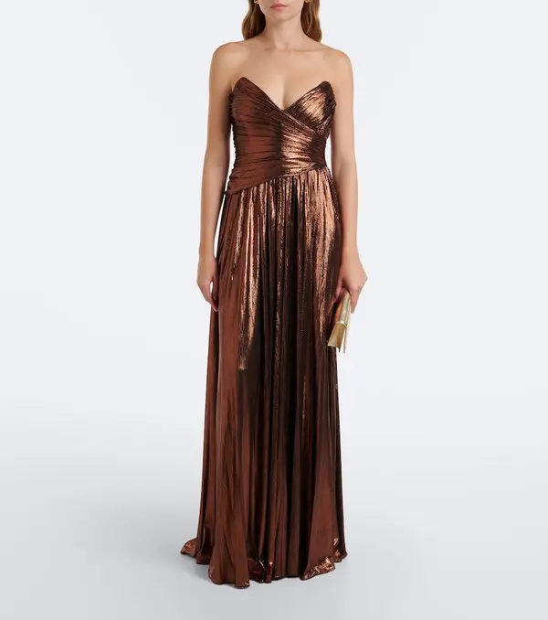 Retrofete Waldorf Plissé Bustier Gown