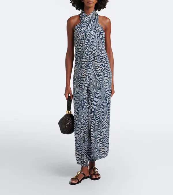 Johanna Ortiz Enigma Silk Georgette Halterneck Top