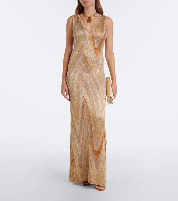 Missoni Sequined Knitted Maxi Dress