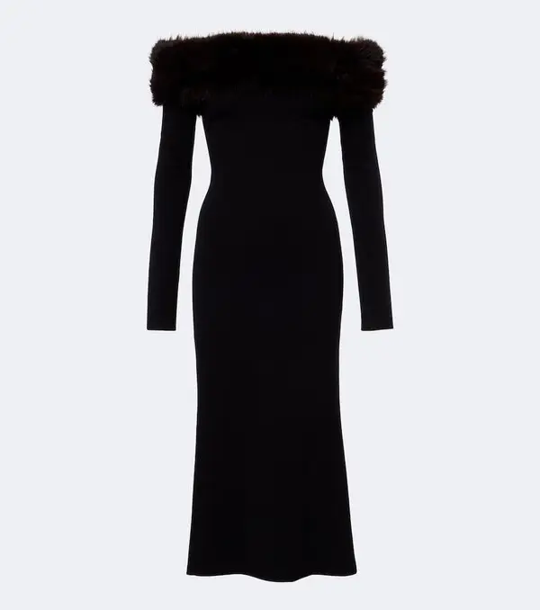 David Koma Off-shoulder Midi Dress