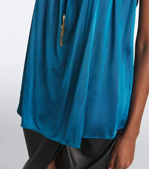 Balmain Draped Jersey Top