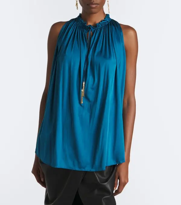 Balmain Draped Jersey Top