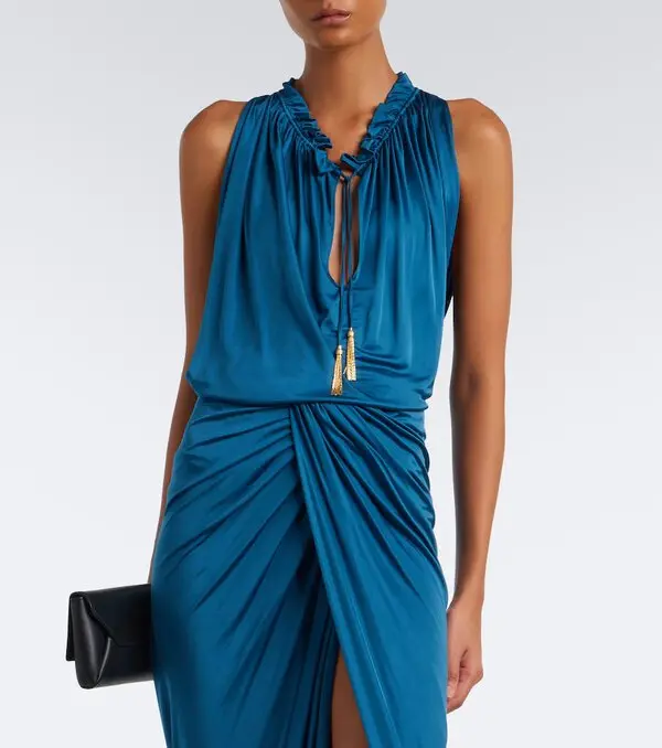 Balmain Draped Jersey Top