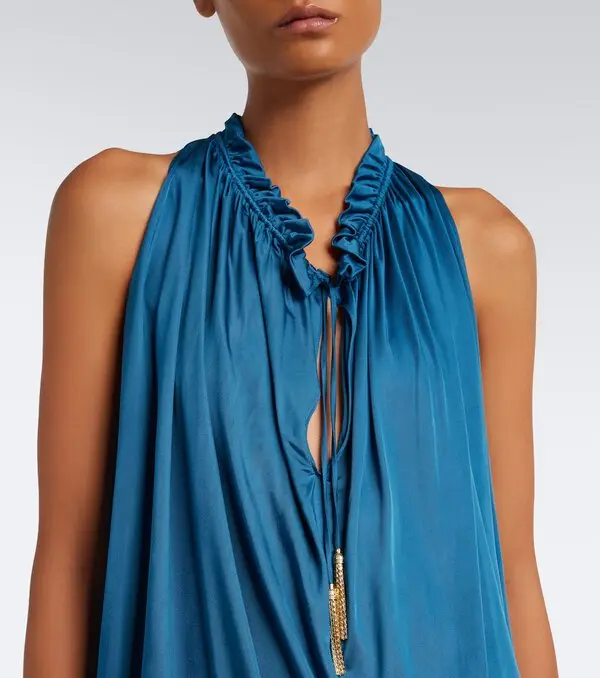 Balmain Draped Jersey Top