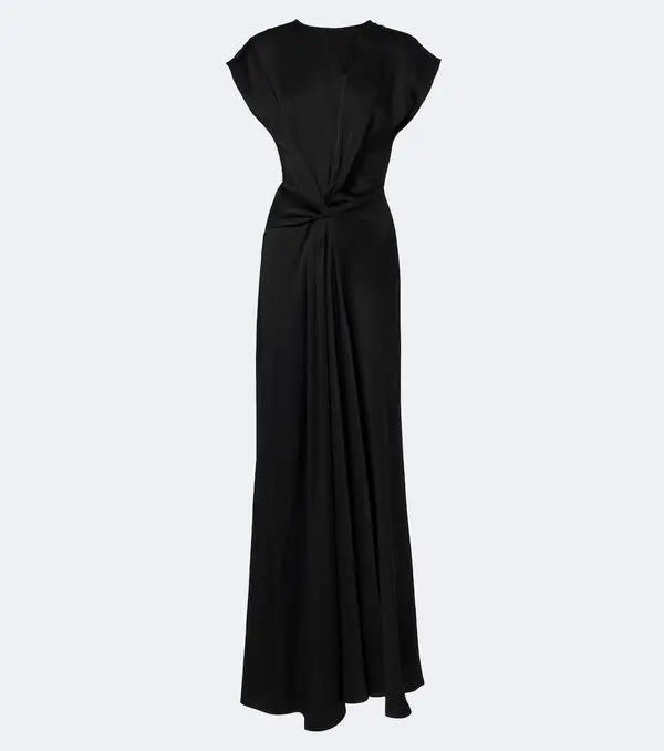 Victoria Beckham Aria Draped Satin Gown