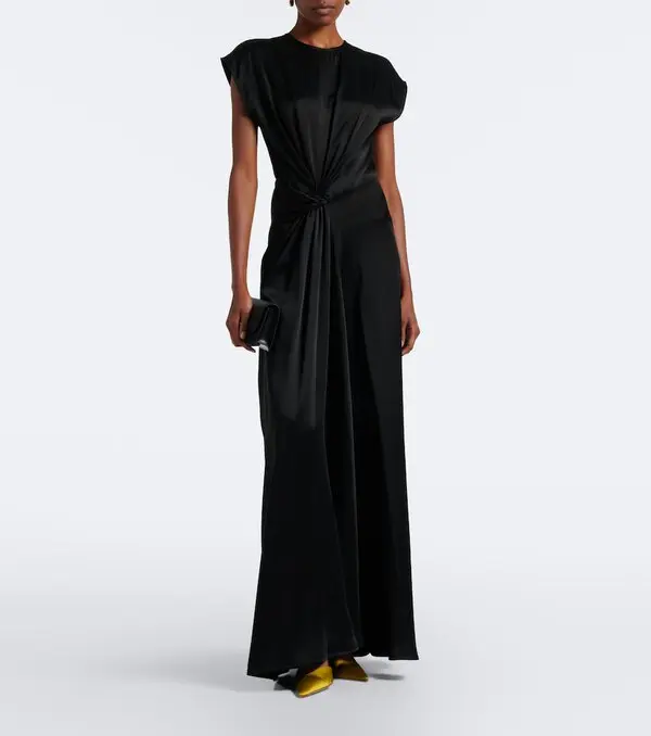 Victoria Beckham Aria Draped Satin Gown