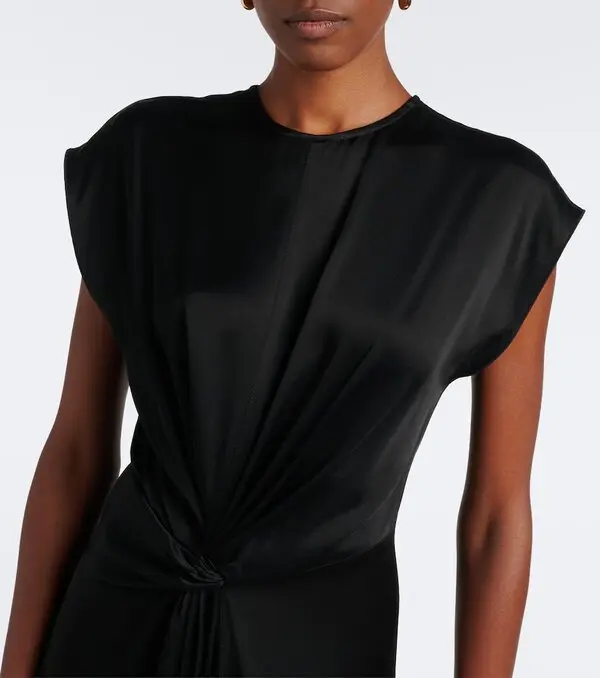 Victoria Beckham Aria Draped Satin Gown