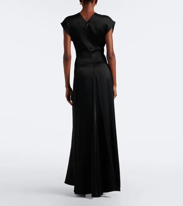Victoria Beckham Aria Draped Satin Gown