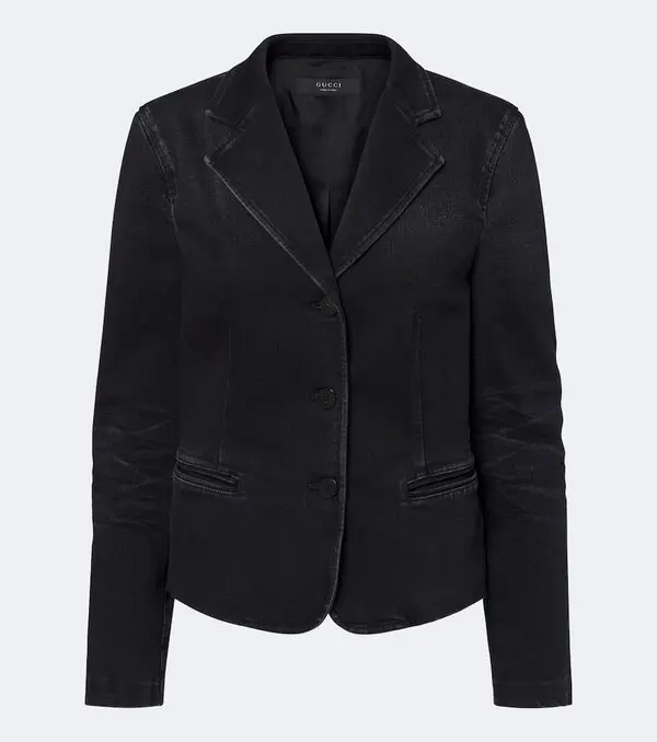 Gucci Single-breasted Denim Blazer