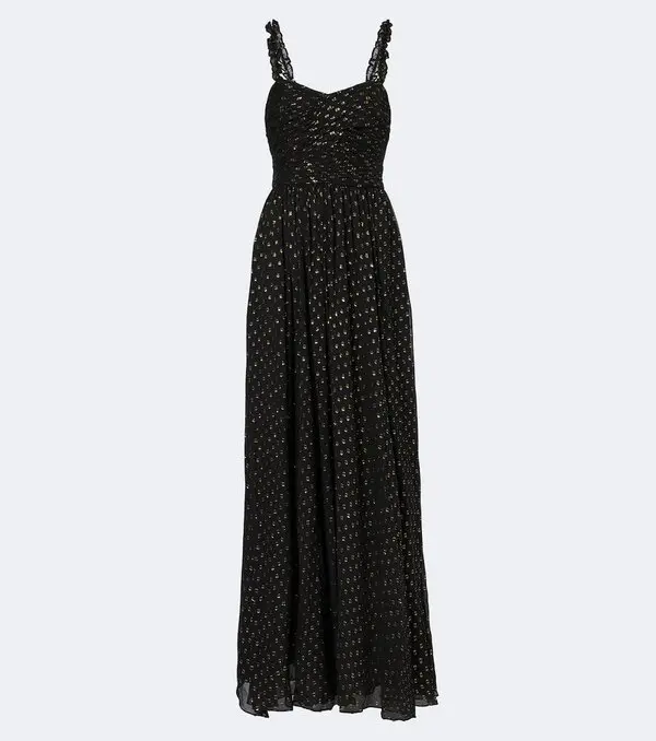 Ulla Johnson Anastasia Silk-blend Chiffon Bustier Gown