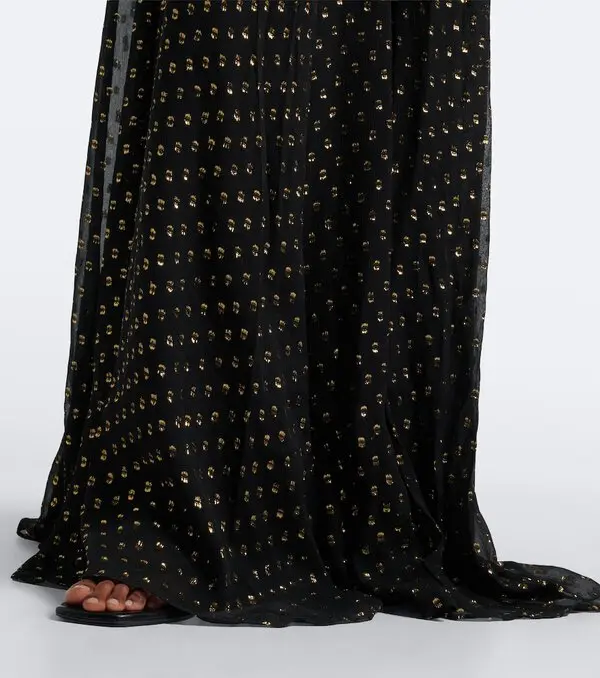 Ulla Johnson Anastasia Silk-blend Chiffon Bustier Gown