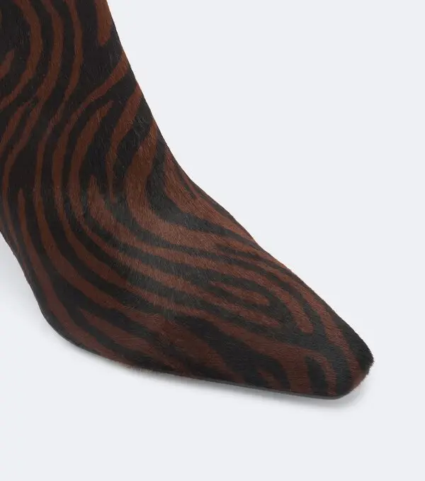 AeydĒ Maris Printed Calf Hair Ankle Boots