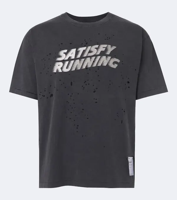 Satisfy Mothtech™ Printed Cotton T-shirt - Black