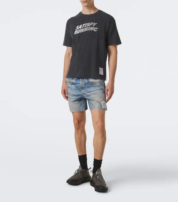 Satisfy Mothtech™ Printed Cotton T-shirt - Black