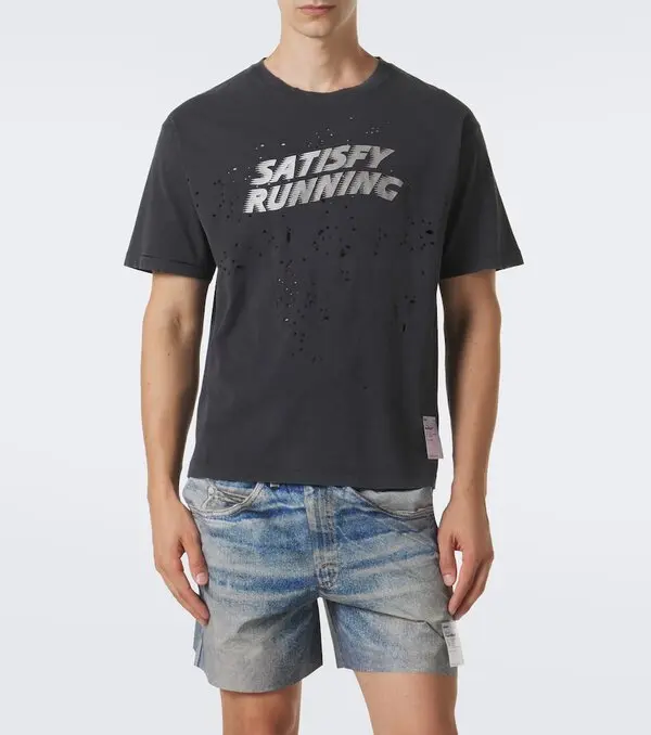 Satisfy Mothtech™ Printed Cotton T-shirt - Black