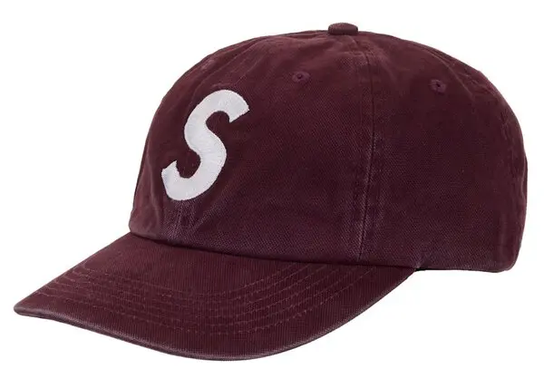 Supreme Washed Canvas S Logo 6panel Hat