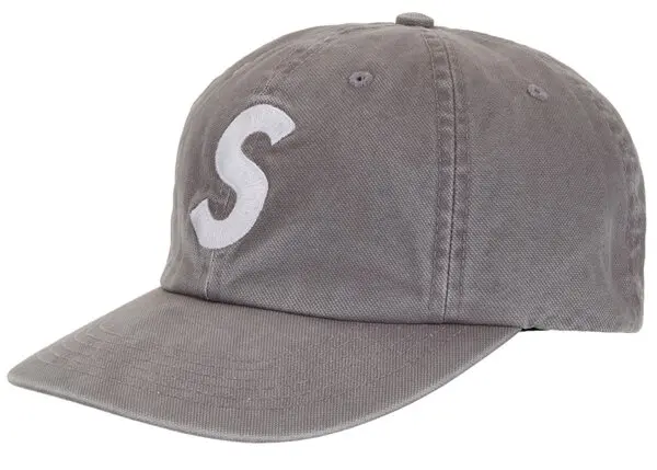 Supreme Washed Canvas S Logo 6panel Hat