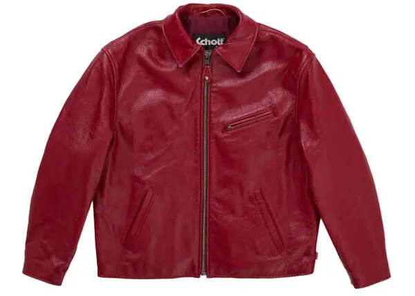 Supreme Schott Distressed Leather Jacket