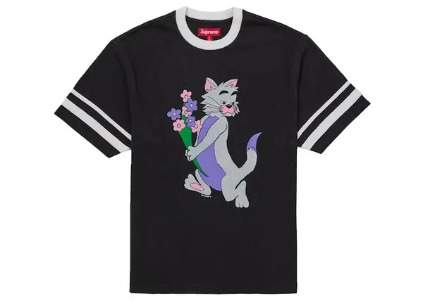 Supreme Glitter Cat Short Sleeve Top