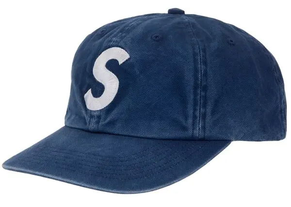 Supreme Washed Canvas S Logo 6panel Hat