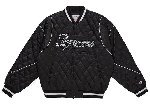 Supreme Champion Quilted Satin Varsity Jacket