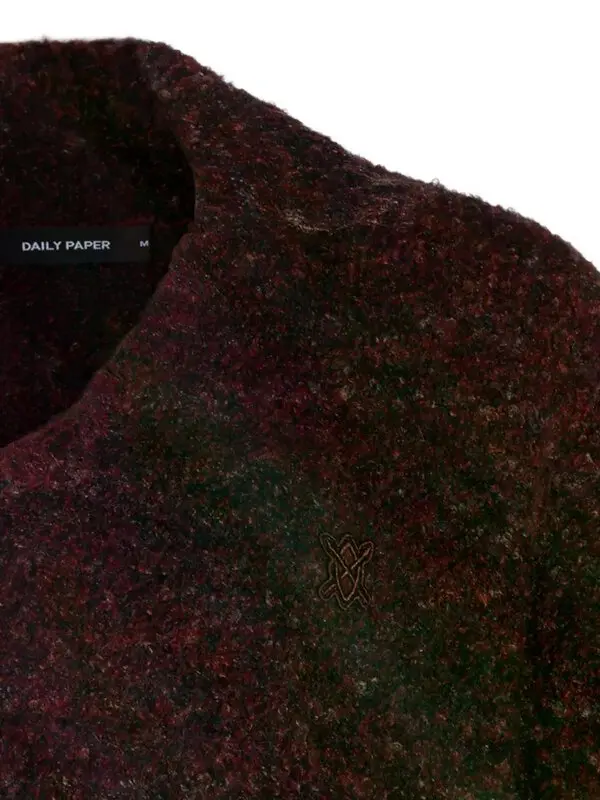 DAILY PAPER Bouclé V-neck Sweater