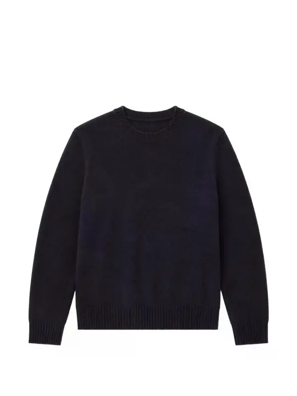 Officine Générale My Crew Ribbed-trim Sweater - Blue